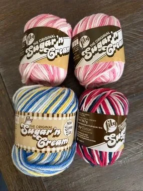 Lily | Other | New Lily Sugar N Cream Set Of 4 Variegated 0 Cotton Yarn ...